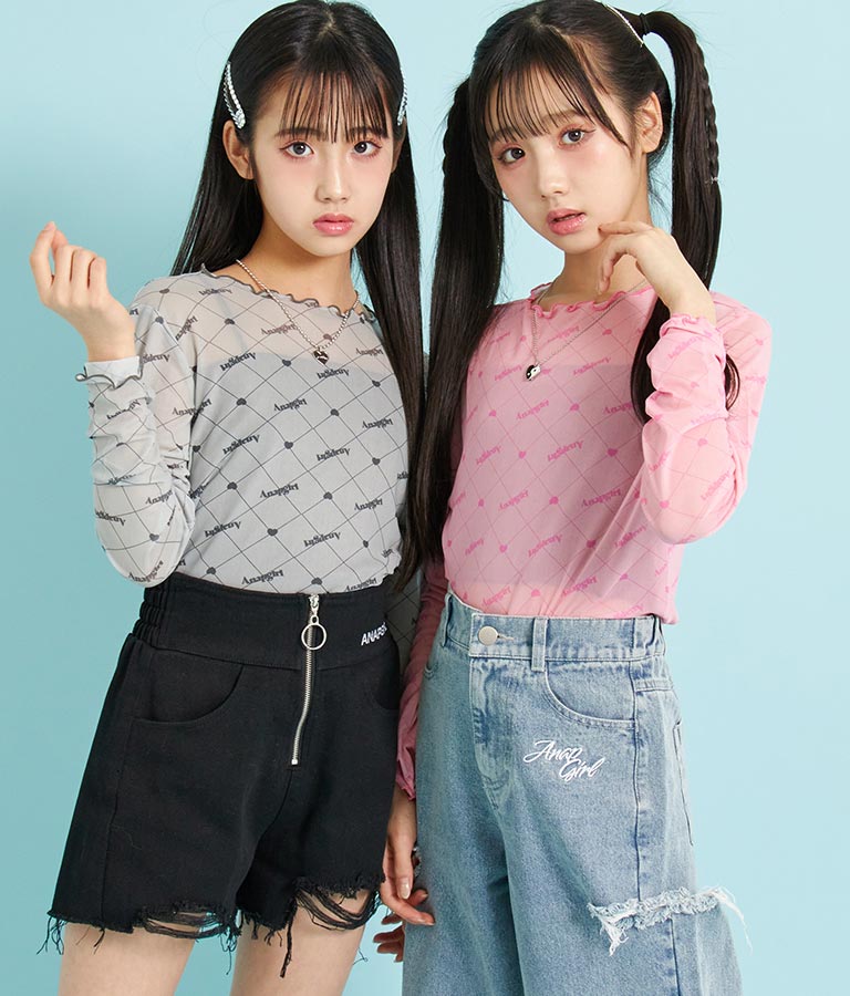 総ロゴシアートップス×キャミSETカットソー(トップス/キャミソール・カットソー ) | ANAP GiRL | レディースファッション通販ANAPオンライン