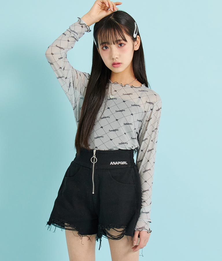 総ロゴシアートップス×キャミSETカットソー(トップス/キャミソール・カットソー ) | ANAP GiRL | レディースファッション通販ANAPオンライン