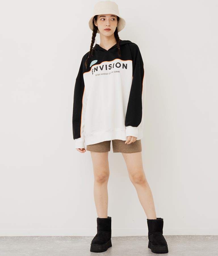 配色パイピング裏毛フーディー【親子お揃い】(トップス/スウェット・トレーナー) | ANAP | レディースファッション通販ANAPオンライン