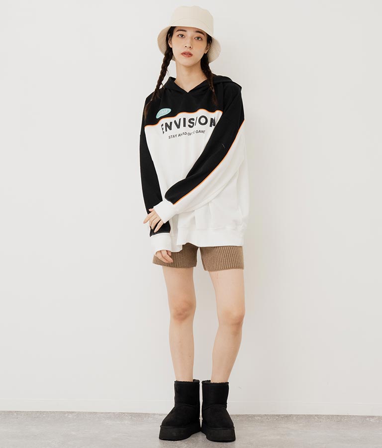 配色パイピング裏毛フーディー【親子お揃い】(トップス/スウェット・トレーナー) | ANAP | レディースファッション通販ANAPオンライン