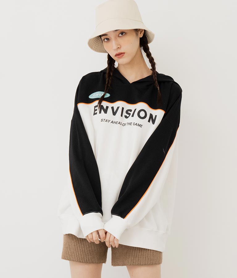 配色パイピング裏毛フーディー【親子お揃い】(トップス/スウェット・トレーナー) | ANAP | レディースファッション通販ANAPオンライン