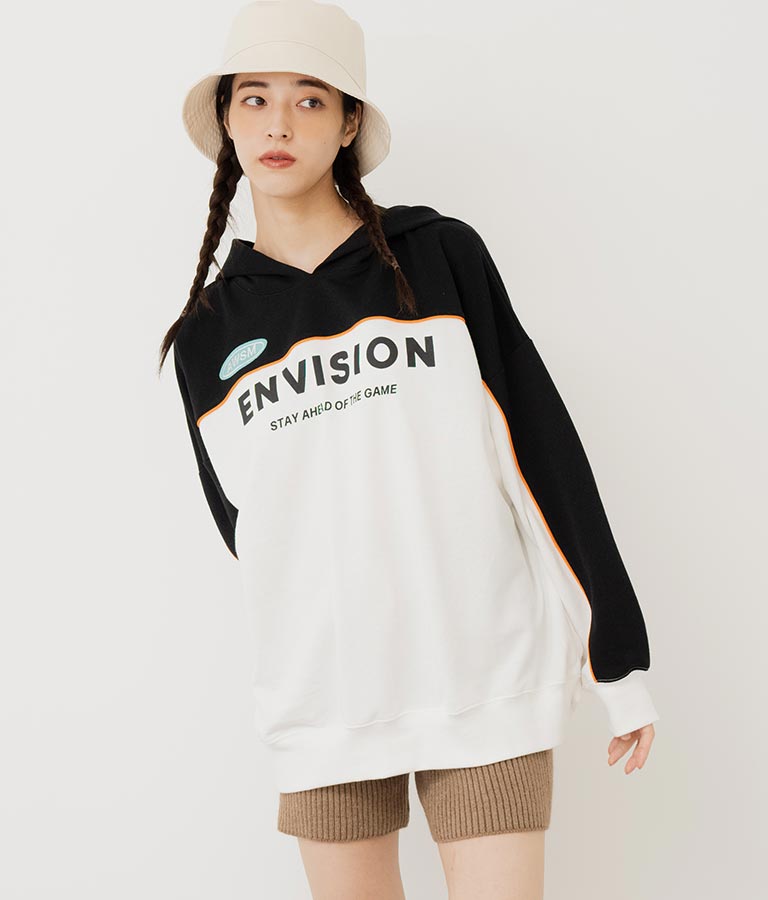 配色パイピング裏毛フーディー【親子お揃い】(トップス/スウェット・トレーナー) | ANAP | レディースファッション通販ANAPオンライン