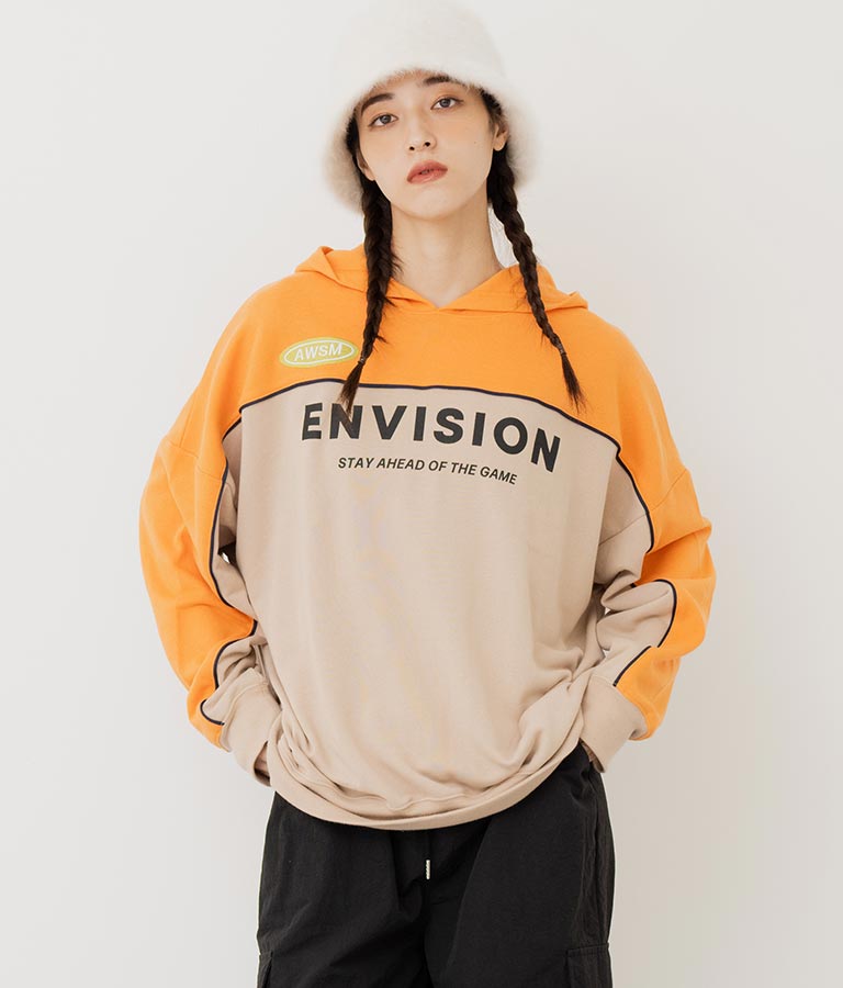 配色パイピング裏毛フーディー【親子お揃い】(トップス/スウェット・トレーナー) | ANAP | レディースファッション通販ANAPオンライン