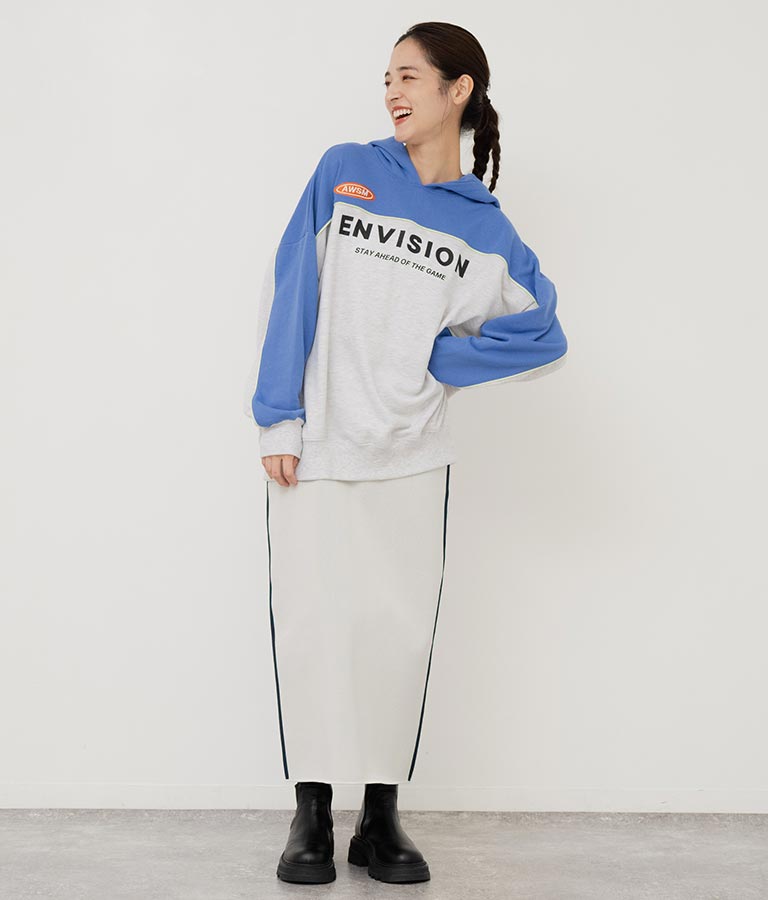 配色パイピング裏毛フーディー【親子お揃い】(トップス/スウェット・トレーナー) | ANAP | レディースファッション通販ANAPオンライン