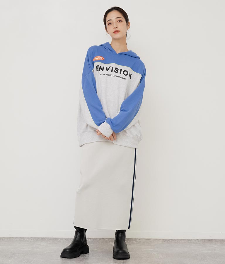 配色パイピング裏毛フーディー【親子お揃い】(トップス/スウェット・トレーナー) | ANAP | レディースファッション通販ANAPオンライン