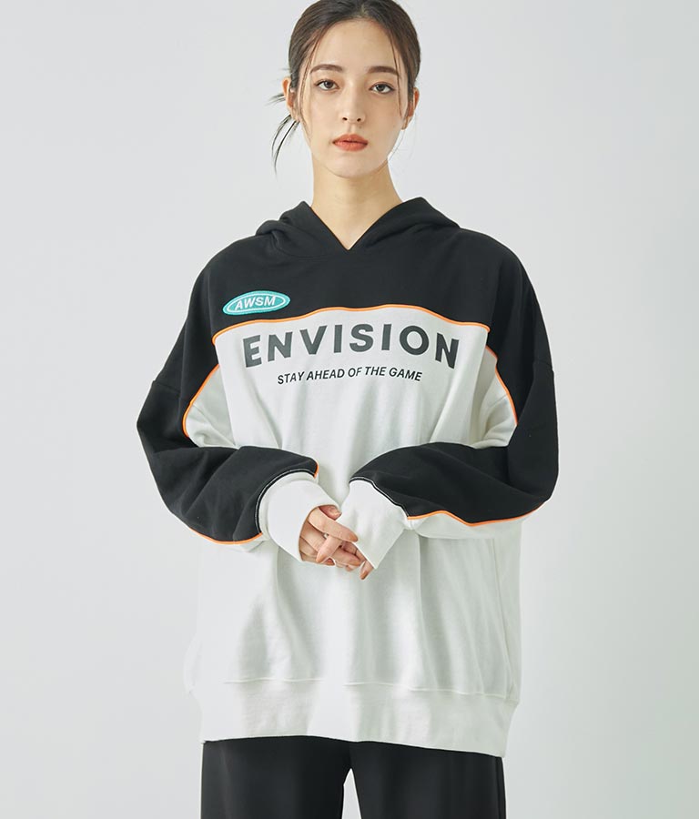 配色パイピング裏毛フーディー【親子お揃い】(トップス/スウェット・トレーナー) | ANAP | レディースファッション通販ANAPオンライン