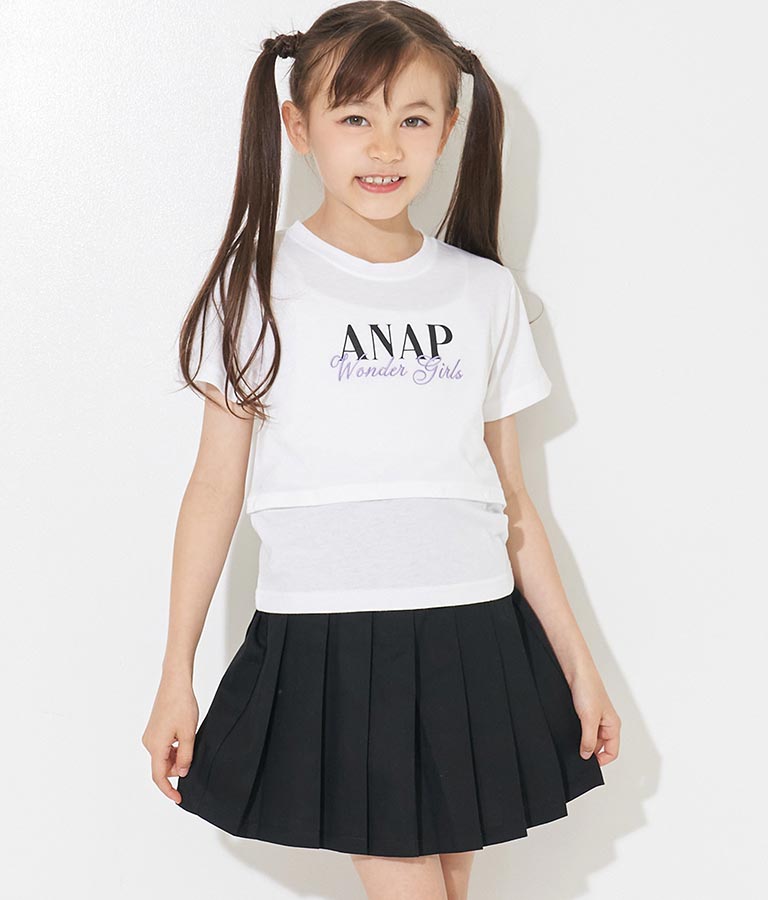 2WAY ボタン デザイン Tシャツ(トップス/Tシャツ) | ANAP KIDS | レディースファッション通販ANAPオンライン